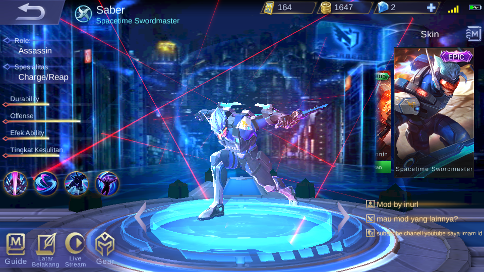 Mau skin ML,saber SQUAD | KASKUS