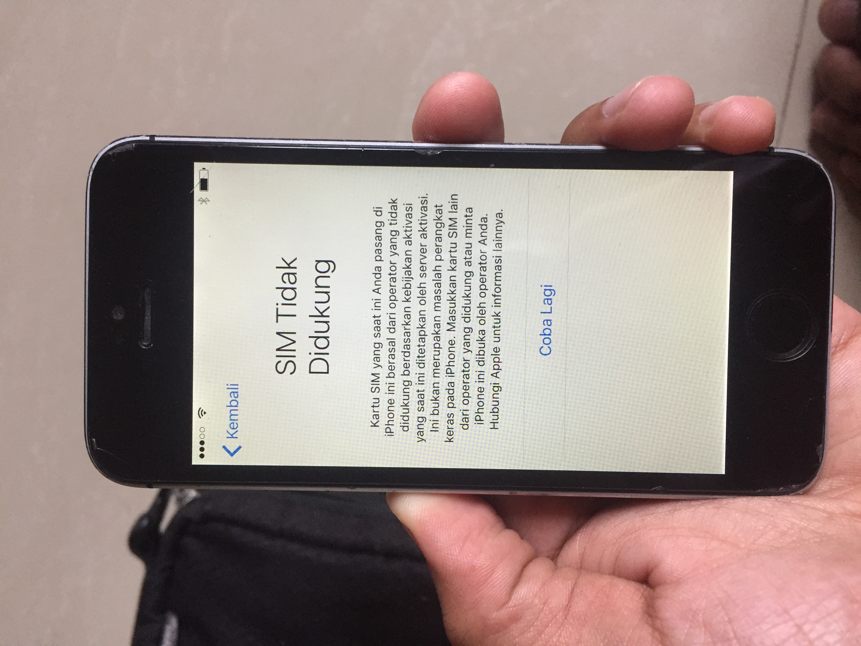 Sim tidak didukung iphone 5s | KASKUS