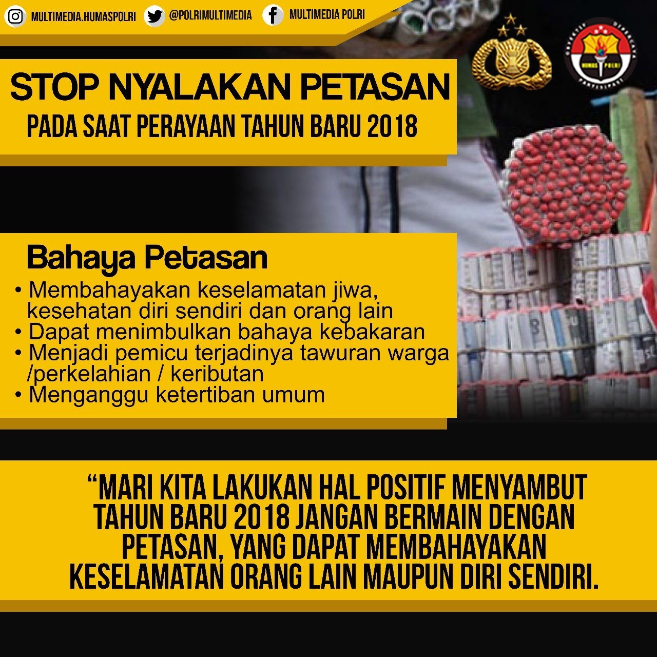 Himbauan Larangan Bermain Petasan | KASKUS